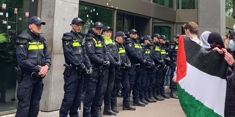 75 detenidos tras protesta en Universidad de Leiden por Gaza | Tierras ...